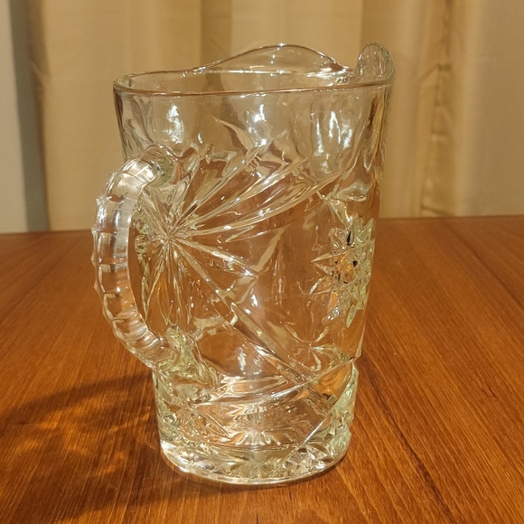 Unique Vintage | Dining | Vintage Crystal Clear Cut Glass Pitcher 95s ...